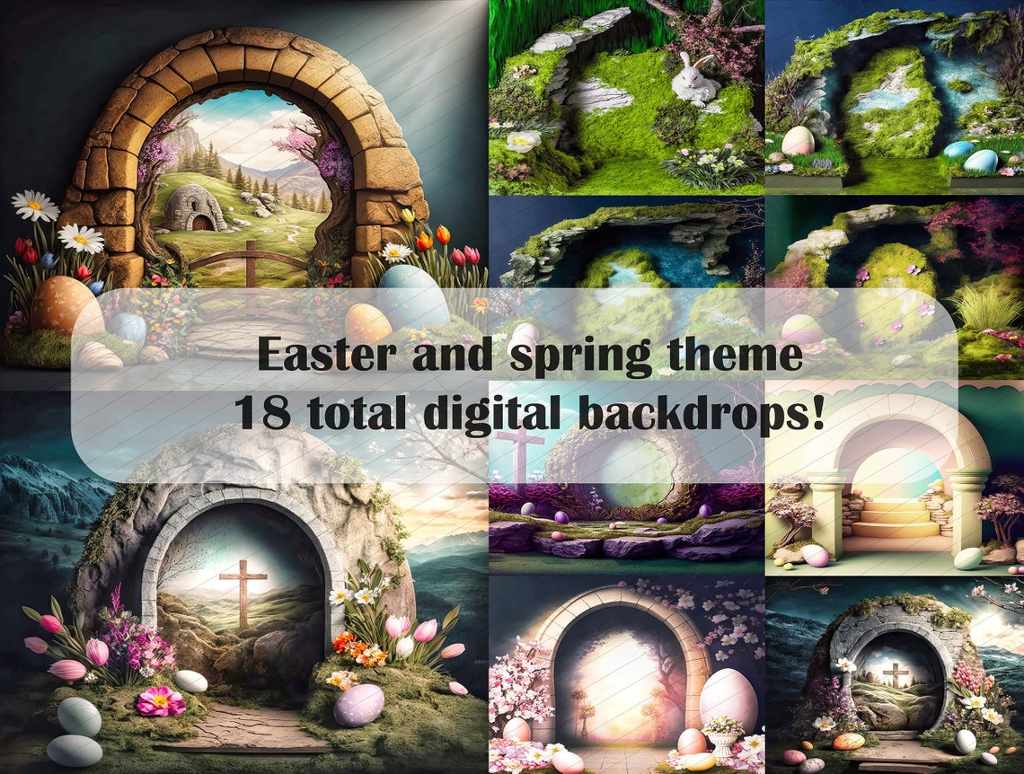 18 Easter and Spring Photo Backdrops, Easter Photography Backdrop, Easter Photo Backdrop, Easter ...