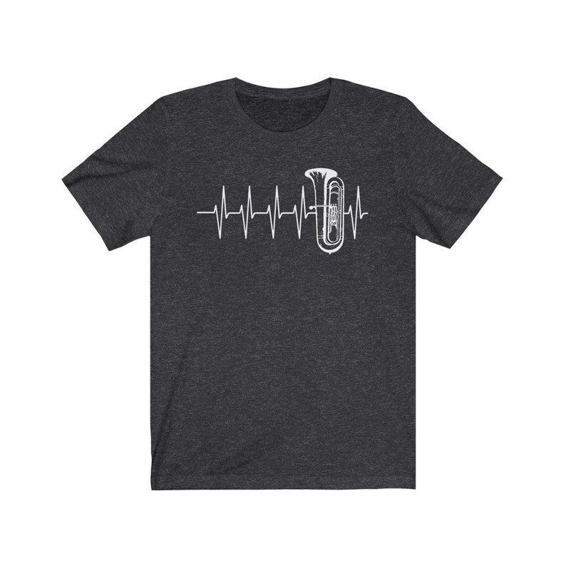 Heartbeat Tuba Shirt, Unisex Tee, Funny Tuba T-shirt, Tubist Tshirt ...