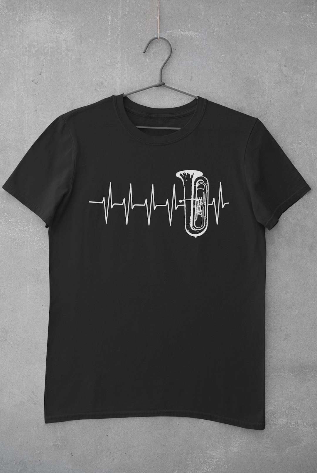 Heartbeat Tuba Shirt, Unisex Tee, Funny Tuba T-shirt, Tubist Tshirt ...