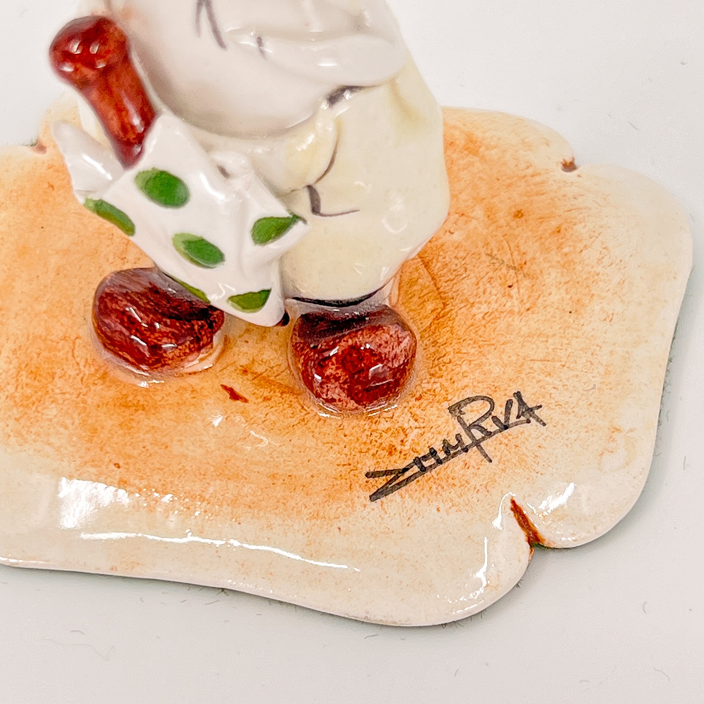 Early ZAMPIVA Spaghetti Hair Clown Figurine With Green Polka - Etsy