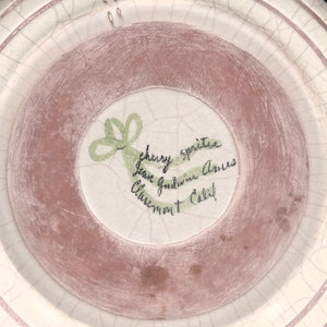 Jean Goodwin Ames cherry Sprites Ceramic Art Plate Signed Mid 20th ...