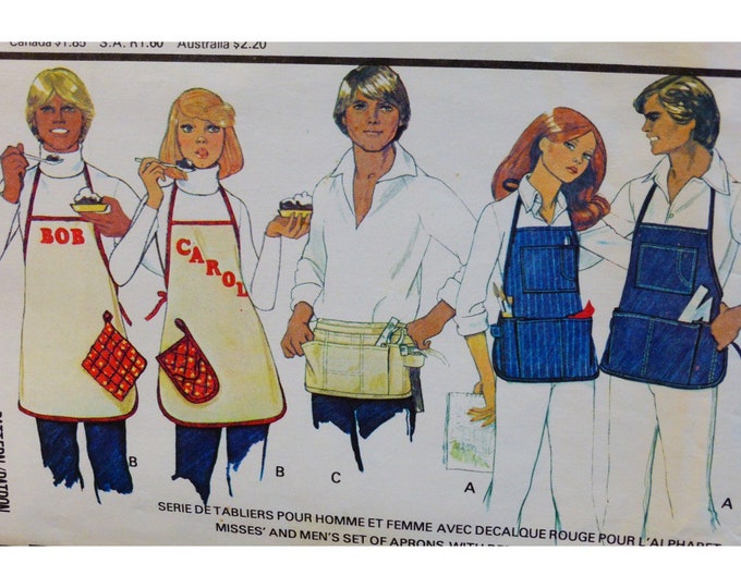 Carpenter Apron Pattern, Barbecue, Kitchen Apron, Pockets, Neck/ Waist ...