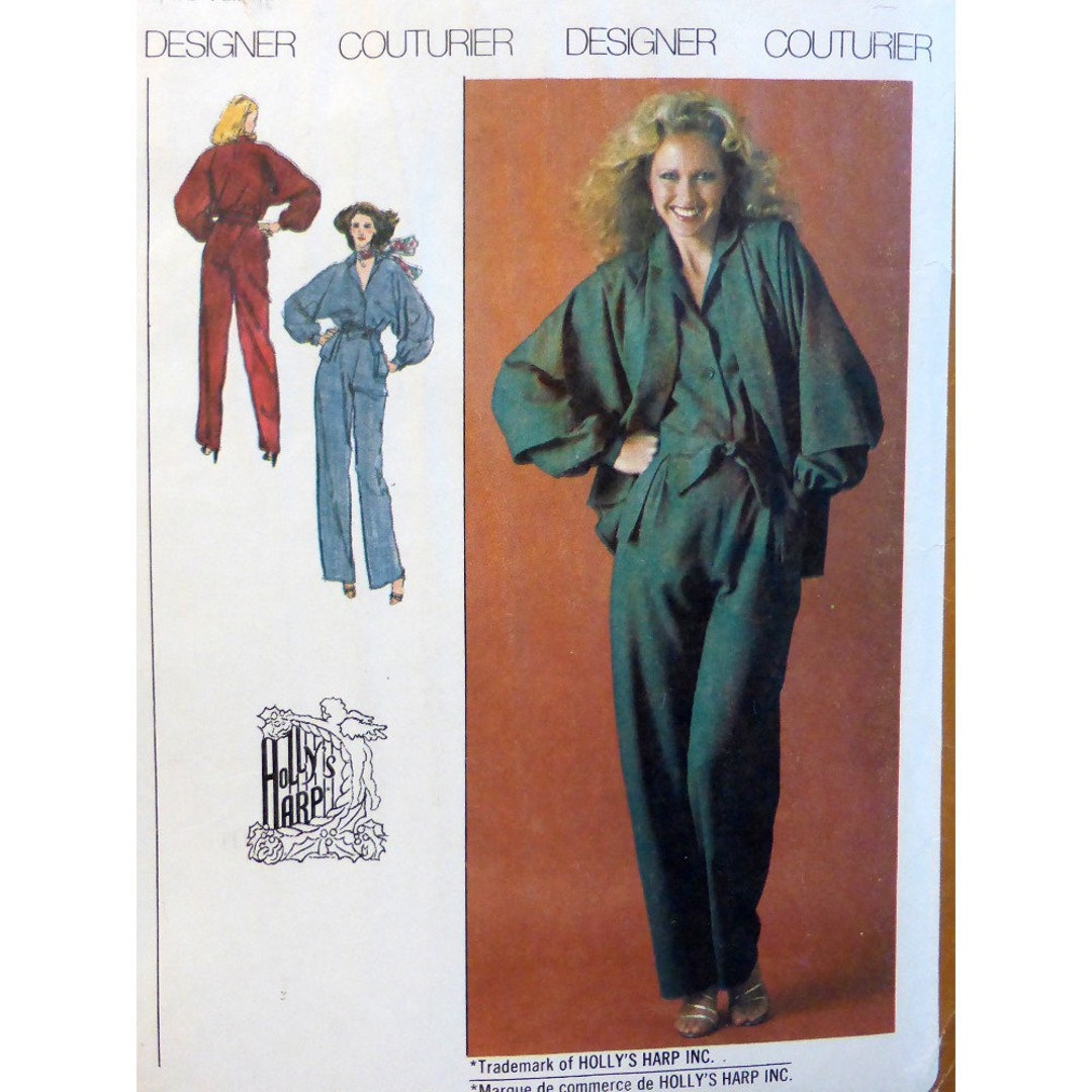 Holly Harp Design Pattern, Frontfaltenhose, vorne binden, Dolman Ärmel ...