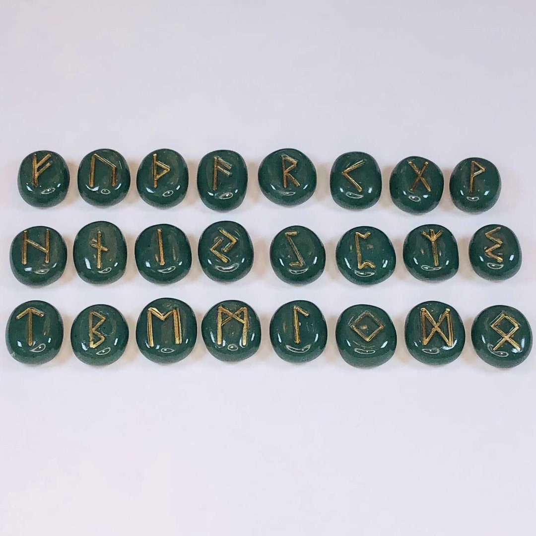 Handmade Polymer Clay Runes for Divination - Elder Futhark - Faux Dark ...