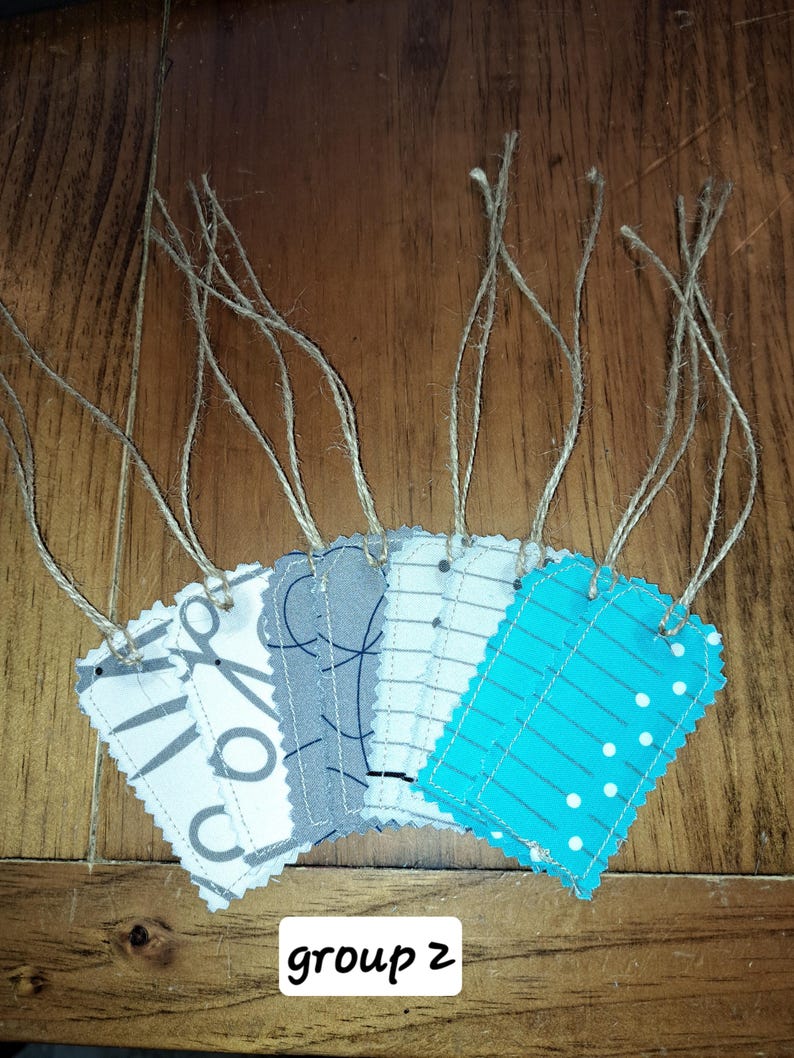 8 Fabric Gift Tags - Etsy
