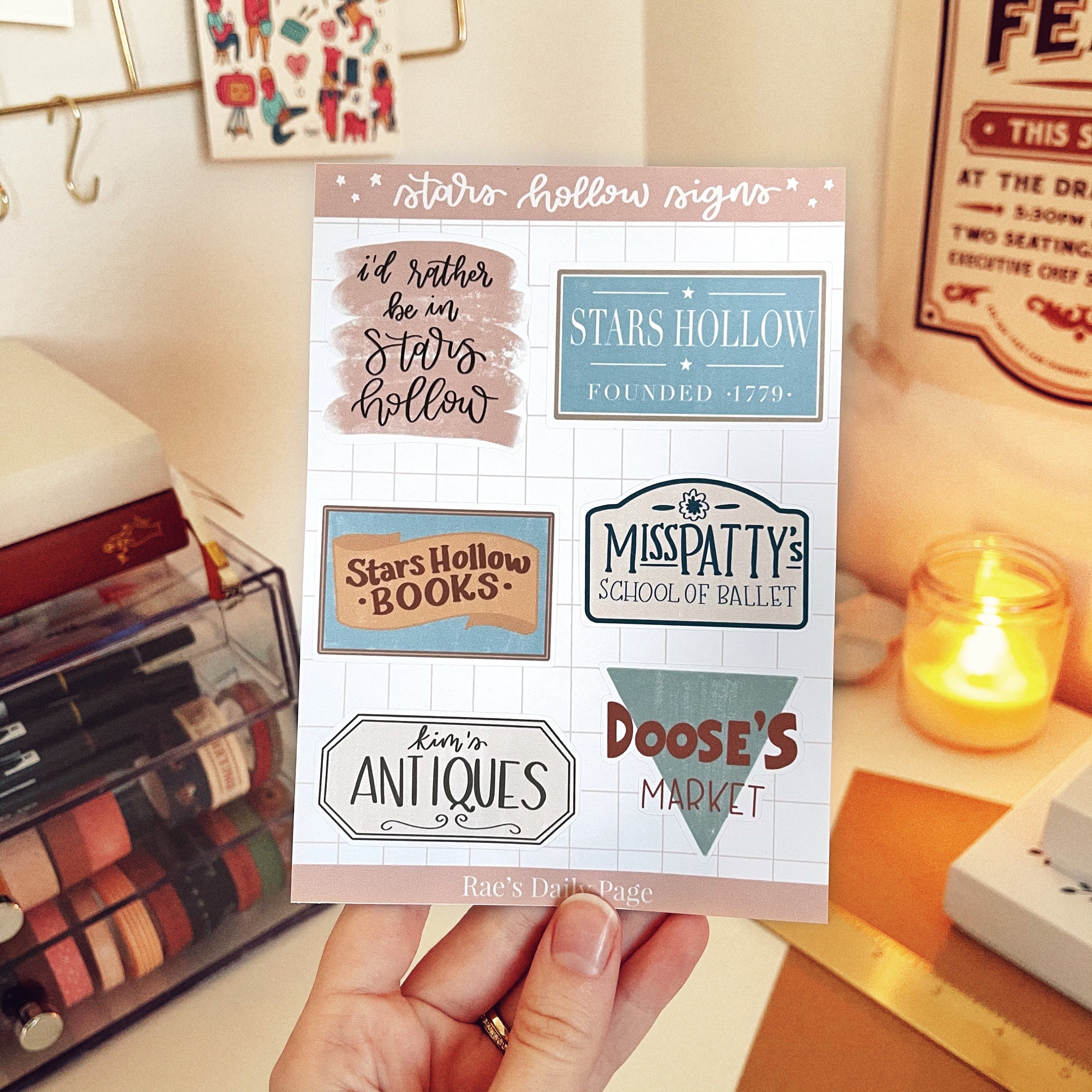 Stars Hollow Sticker Bundle Bullet Journal Stickers - Etsy