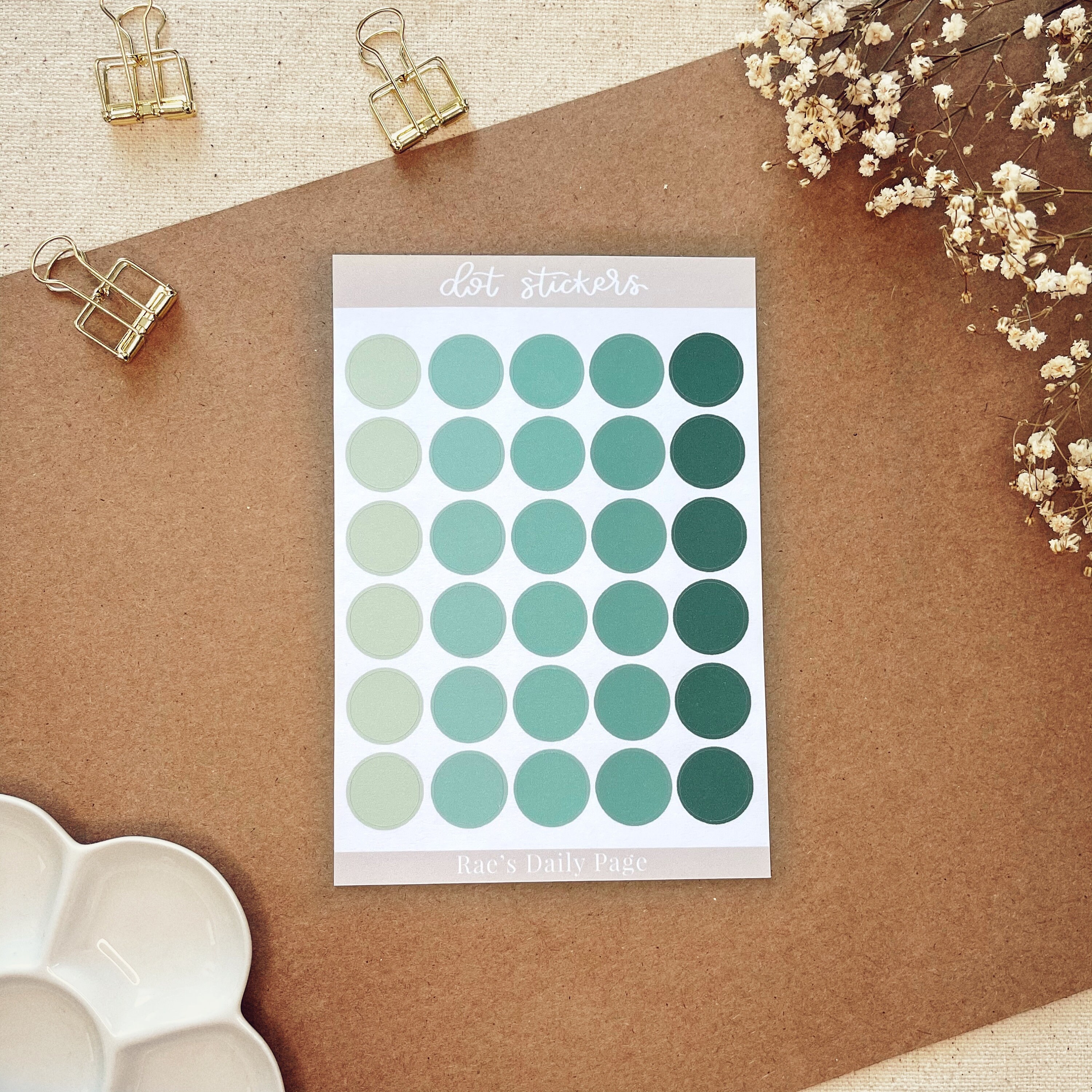 Circle Sticker Sheet Bundle Bullet Journal Dot Stickers - Etsy