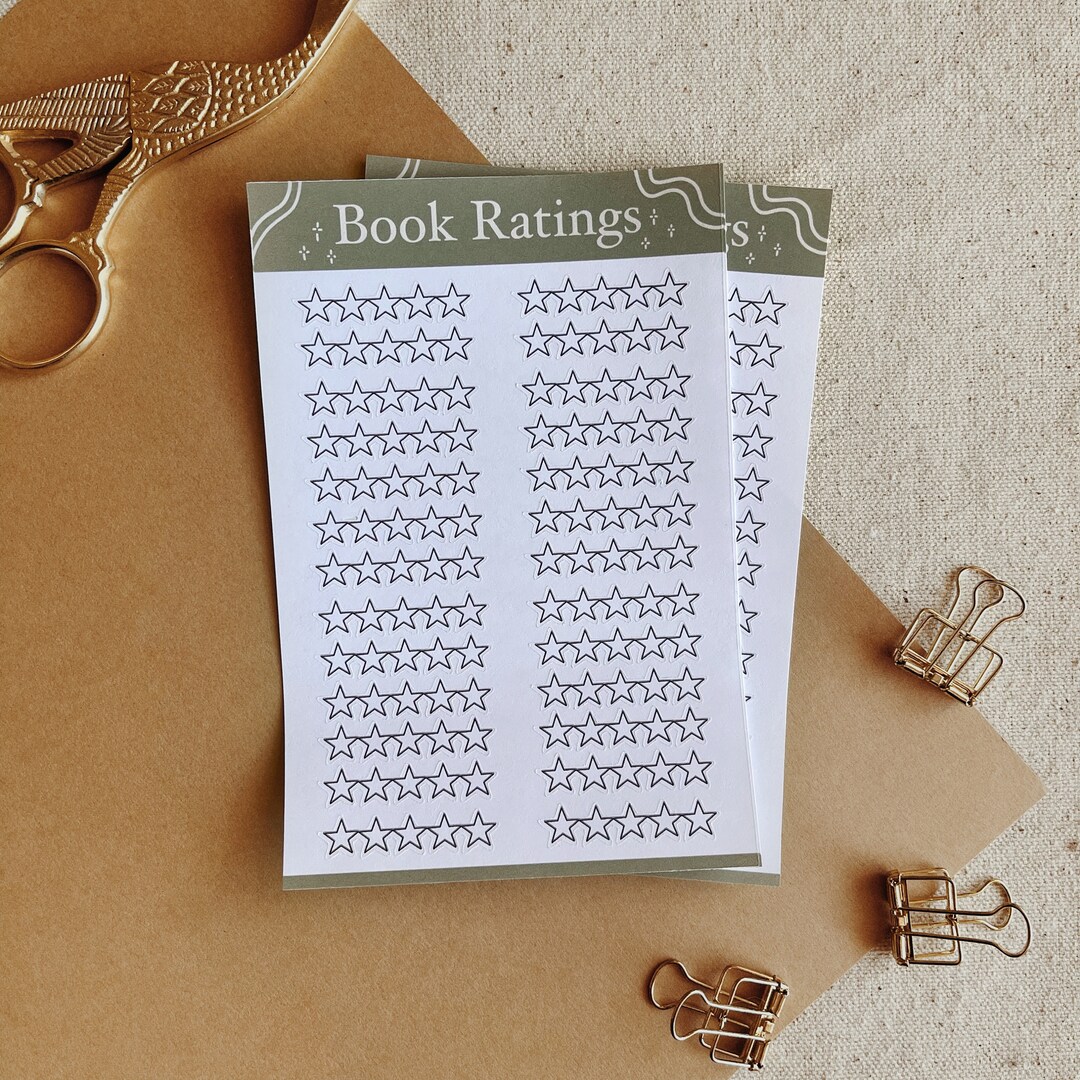 Book Ratings Stickers | Book Review Sticker Sheet | Star Rating ...