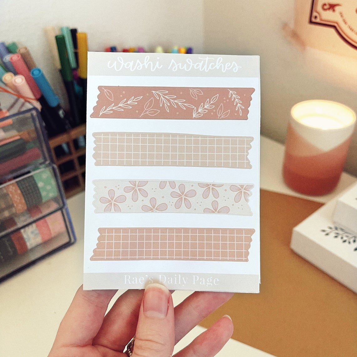 Washi Swatch Stickers Bullet Journal Washi Tape Stickers - Etsy