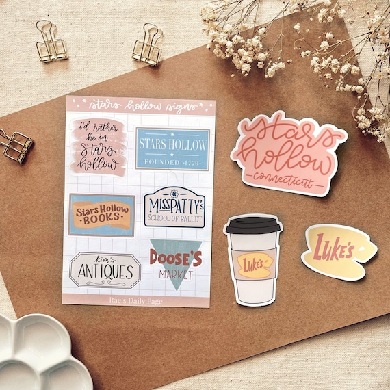 Stars Hollow Sticker Bundle Bullet Journal Stickers | Etsy