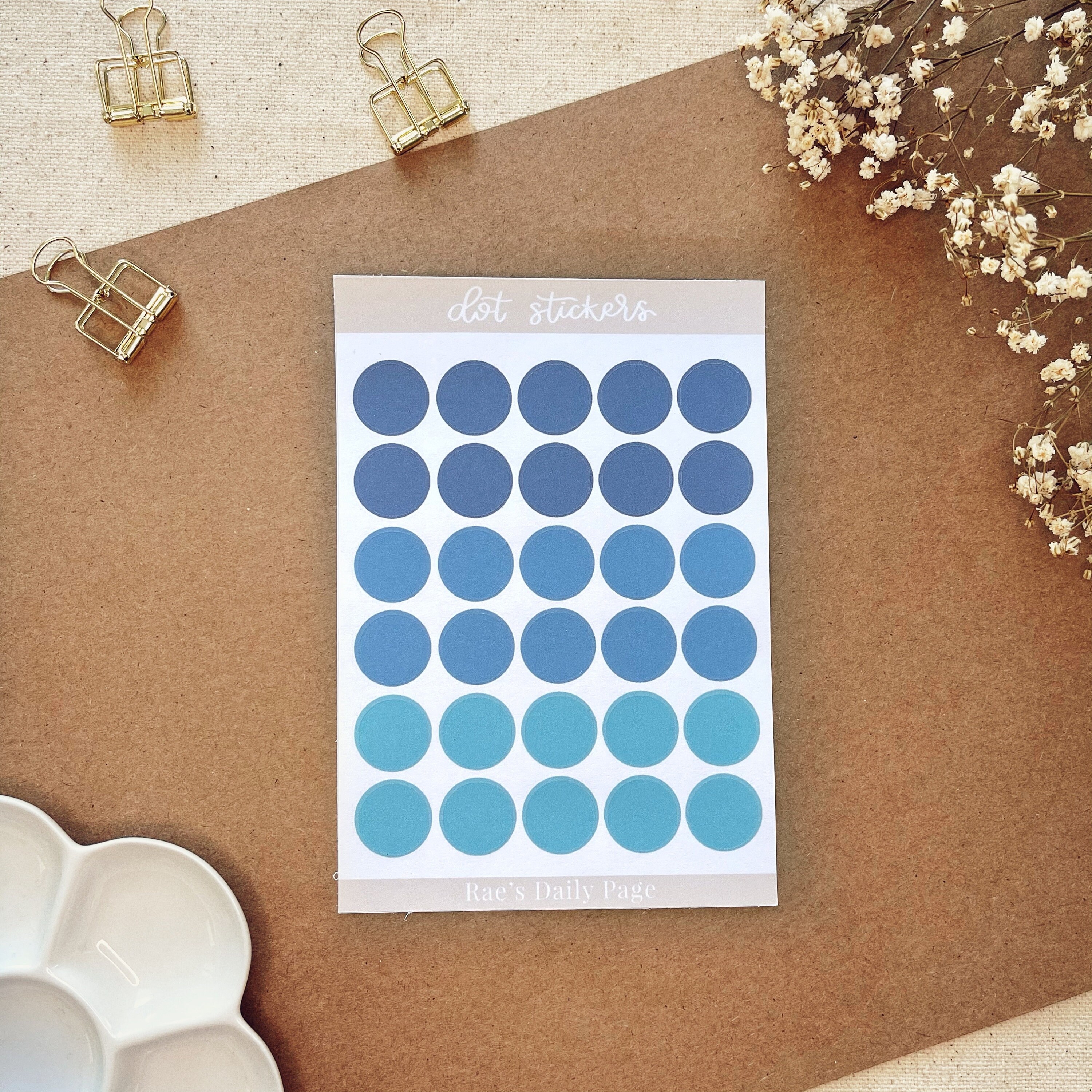 Circle Sticker Sheet Bundle Bullet Journal Dot Stickers - Etsy