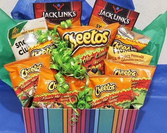 Hot and Spicy Snack Box Flaming Hot Snack Box Hot Snacks Hot Candy ...