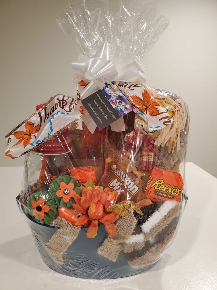 Fall Gift Basket | Fall Gift Bucket | Thanksgiving Basket | Adult Fall ...
