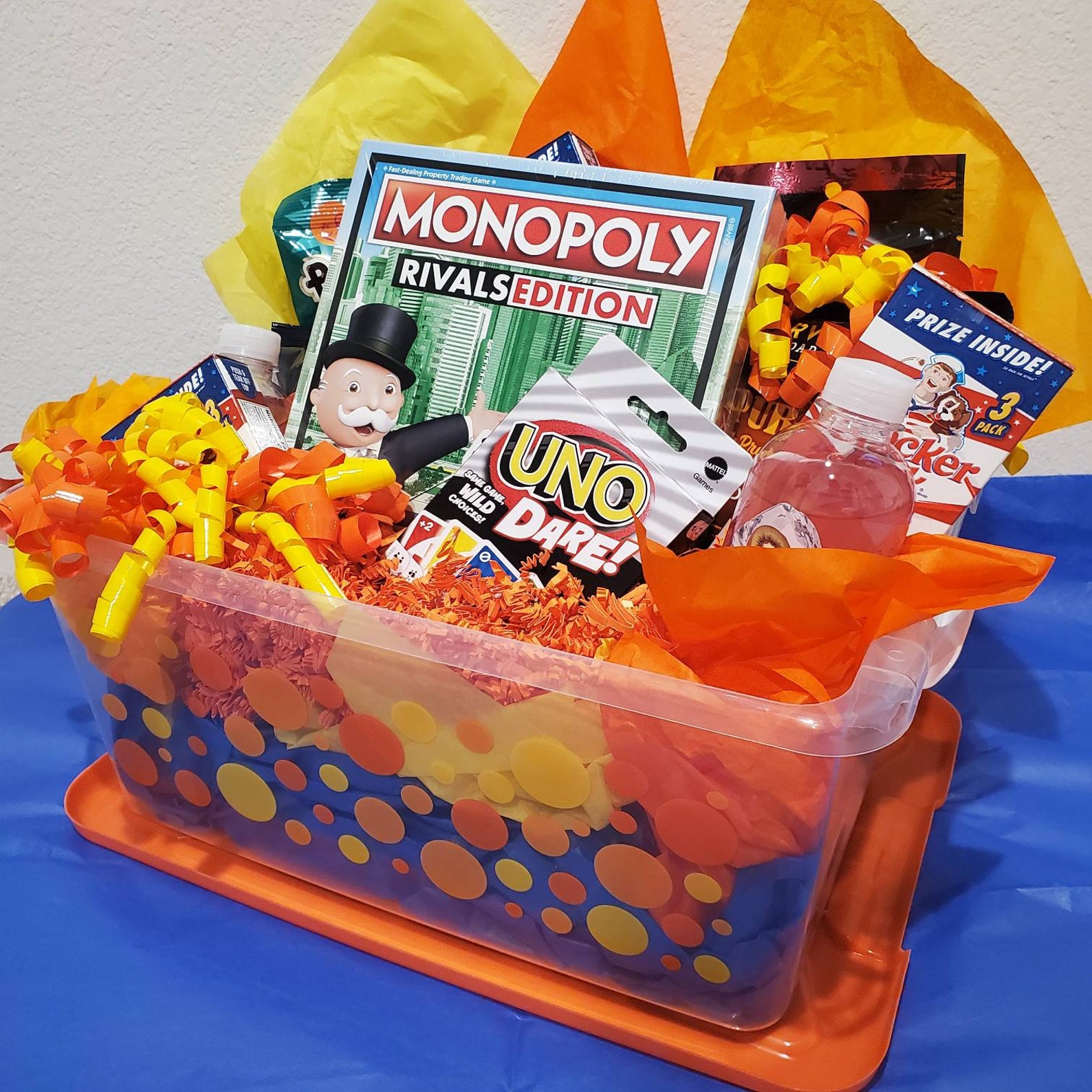 Game Night Basket Family Time Basket Family Activity Gift Set Board ...