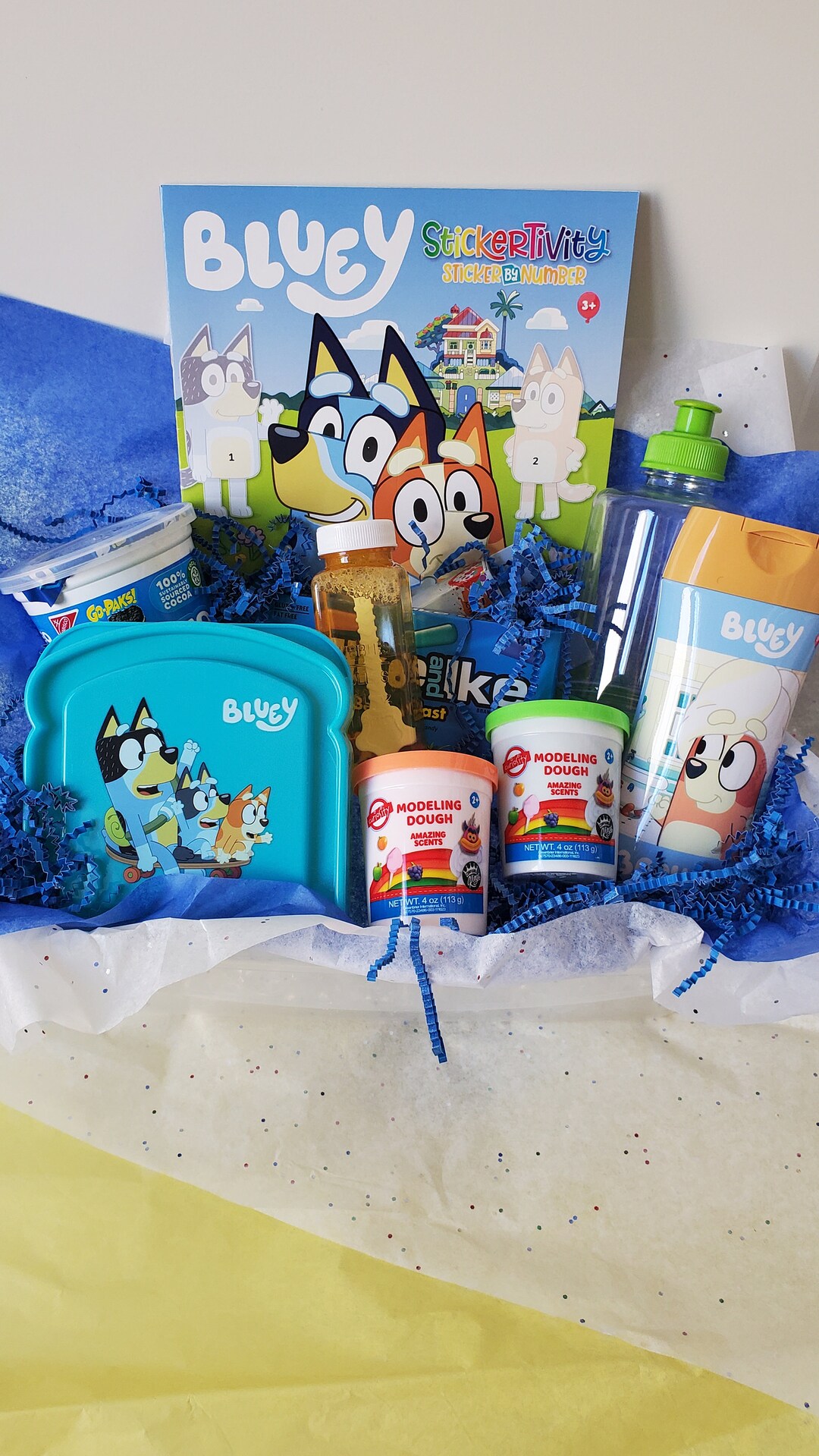 Bluey Activity Box With Name | Bluey Cartoon | Coloring, Play-doh ...