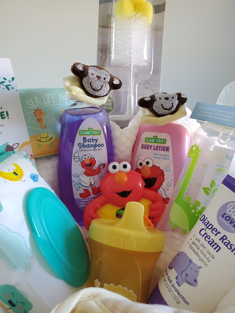 Baby Shower Gift Basket New Baby Gift Basket Welcome Baby Gift Basket ...