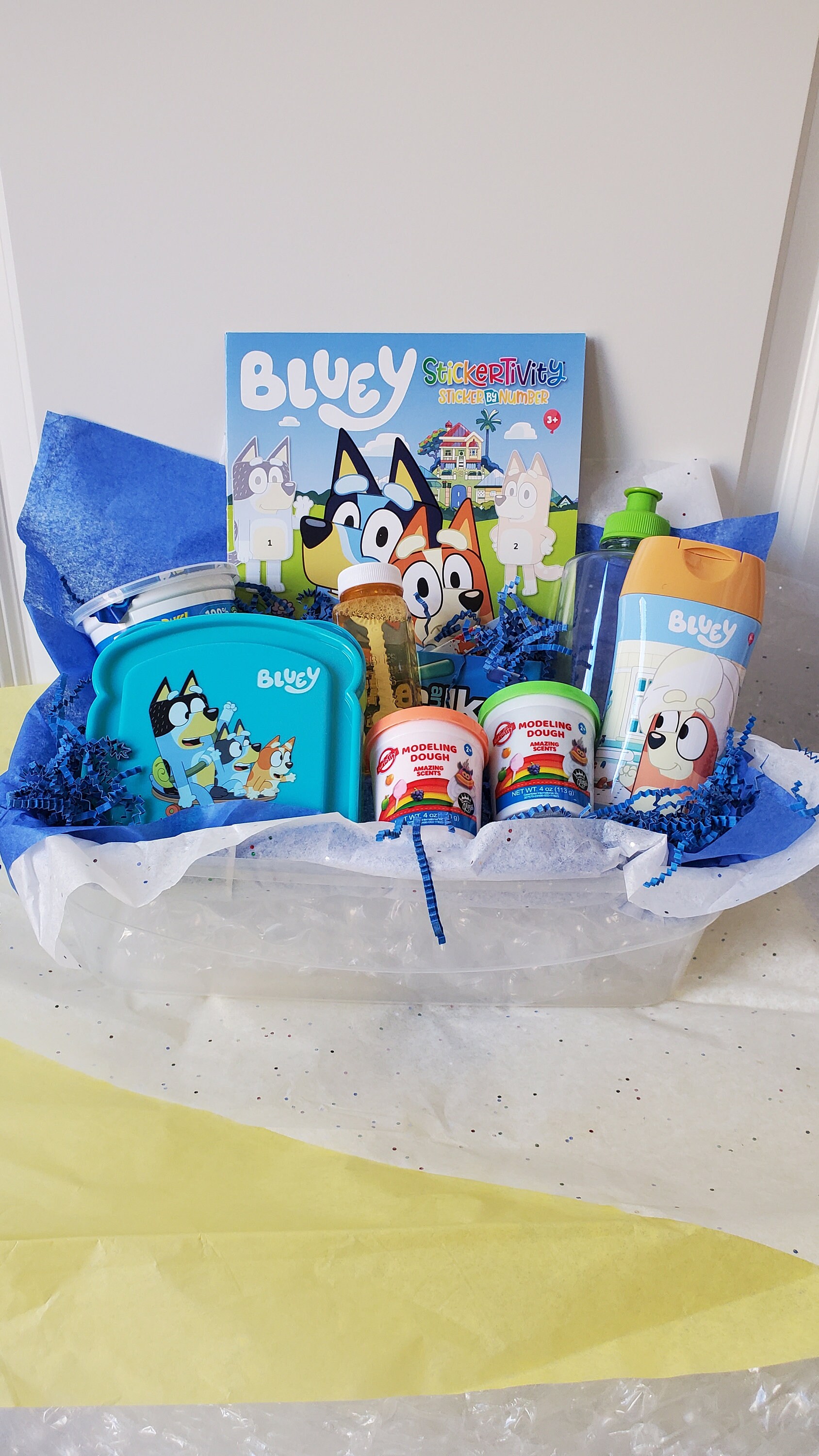 Bluey Activity Box With Name | Bluey Cartoon | Coloring, Play-doh ...
