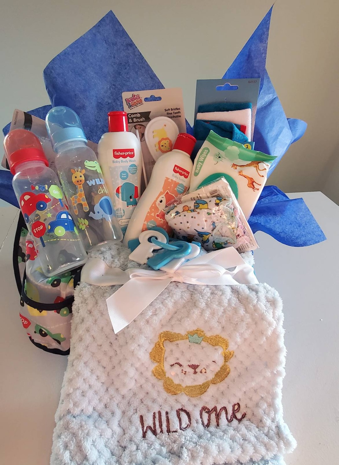 Baby Shower Gift Basket New Baby Gift Basket Welcome Baby Gift Basket ...