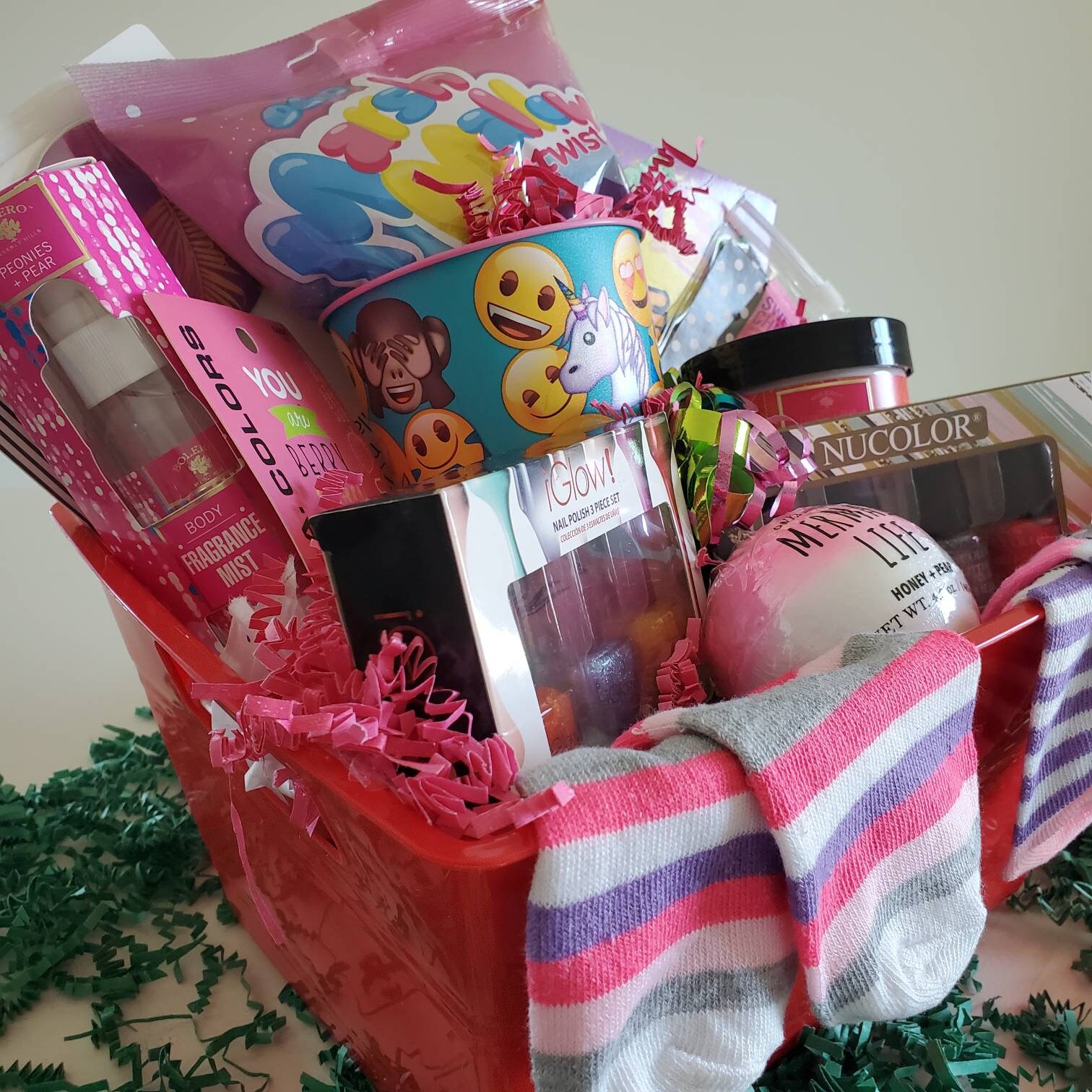 Teen Girl Makeup Basket | Teen Girl Gift Basket | Tween Gift Basket ...