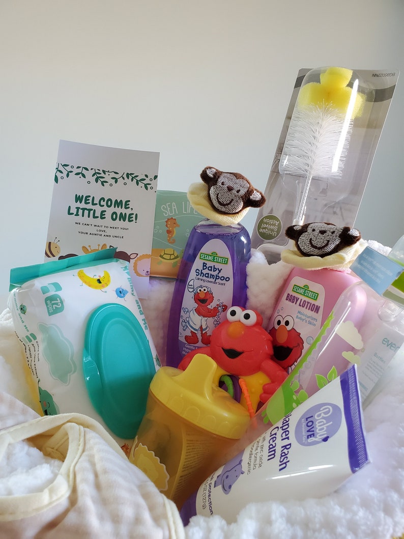 Baby Shower Gift Basket New Baby Gift Basket Welcome Baby Gift Basket ...