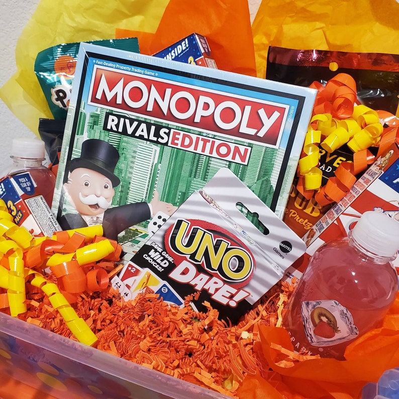 Game Night Basket | Family Time Basket | Family Activity Gift Set ...
