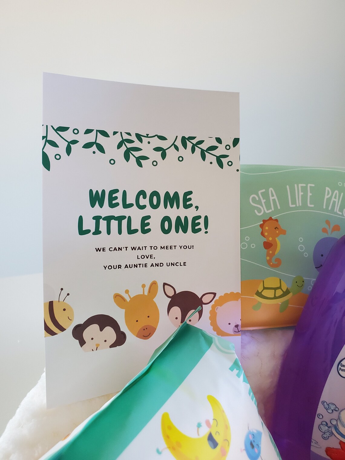 Baby Shower Gift Basket New Baby Gift Basket Welcome Baby Gift Basket ...