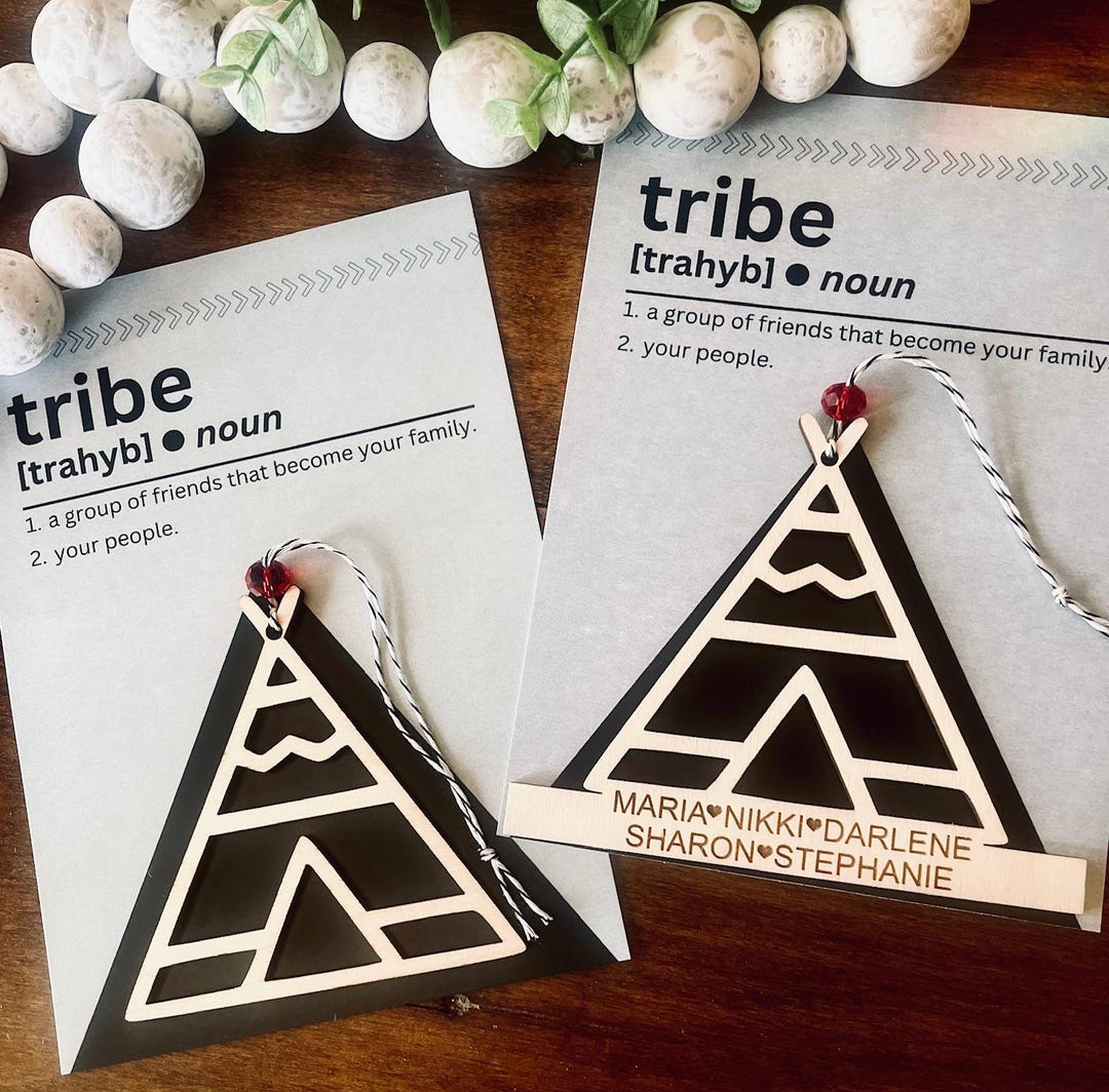 My Tribe Ornament ,personalized Tribe Ornament, Friendship Ornament ...