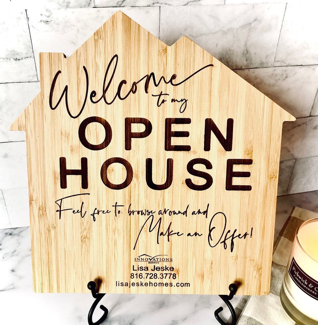 Realtor Open House Sign With Stand, Real Estate Marketing, Realtor Open ...
