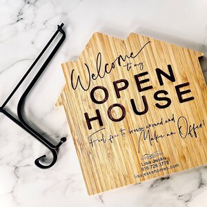 Realtor Open House Sign With Stand, Real Estate Marketing, Realtor Open ...
