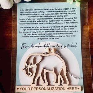 Elephant Sisterhood Ornament ,personalized Elephant Friendship Ornament ...
