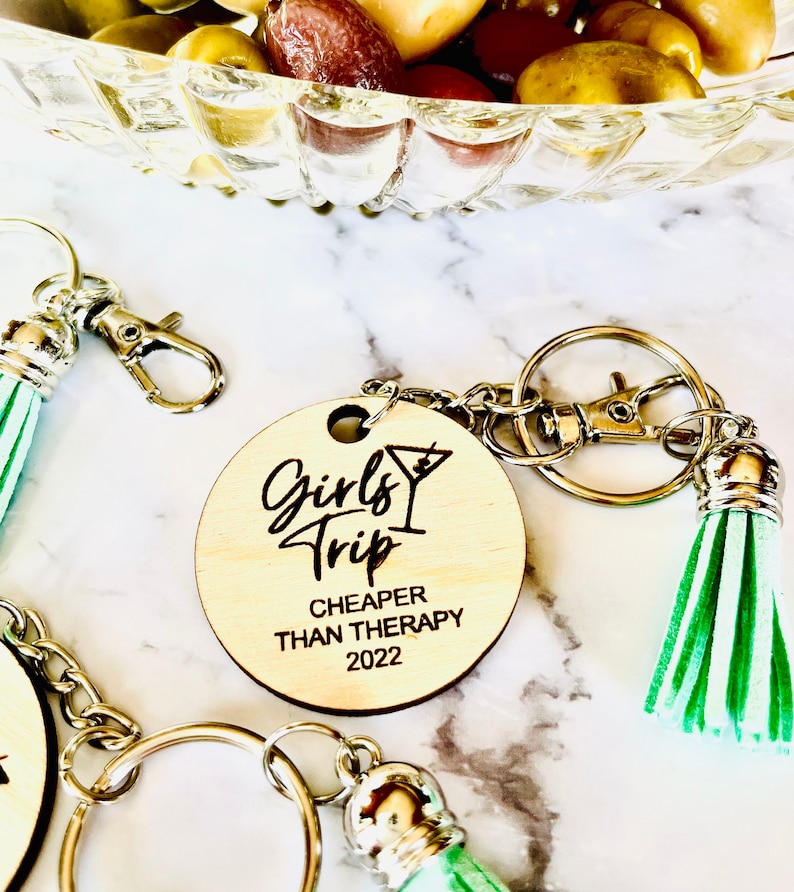 Girls Trip Keychain Favor Wine Trip Girls Weekend Girls - Etsy