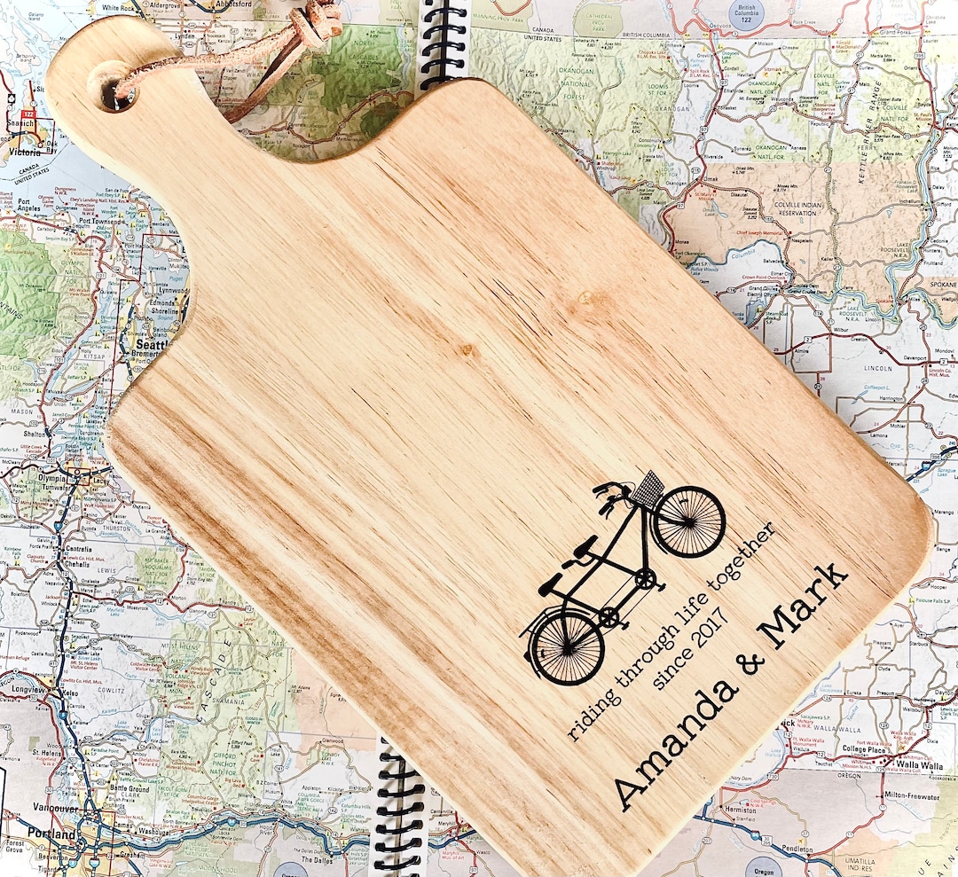 Bicycle Gift, Personalized Anniversary Gift, Wooden Anniversary ...