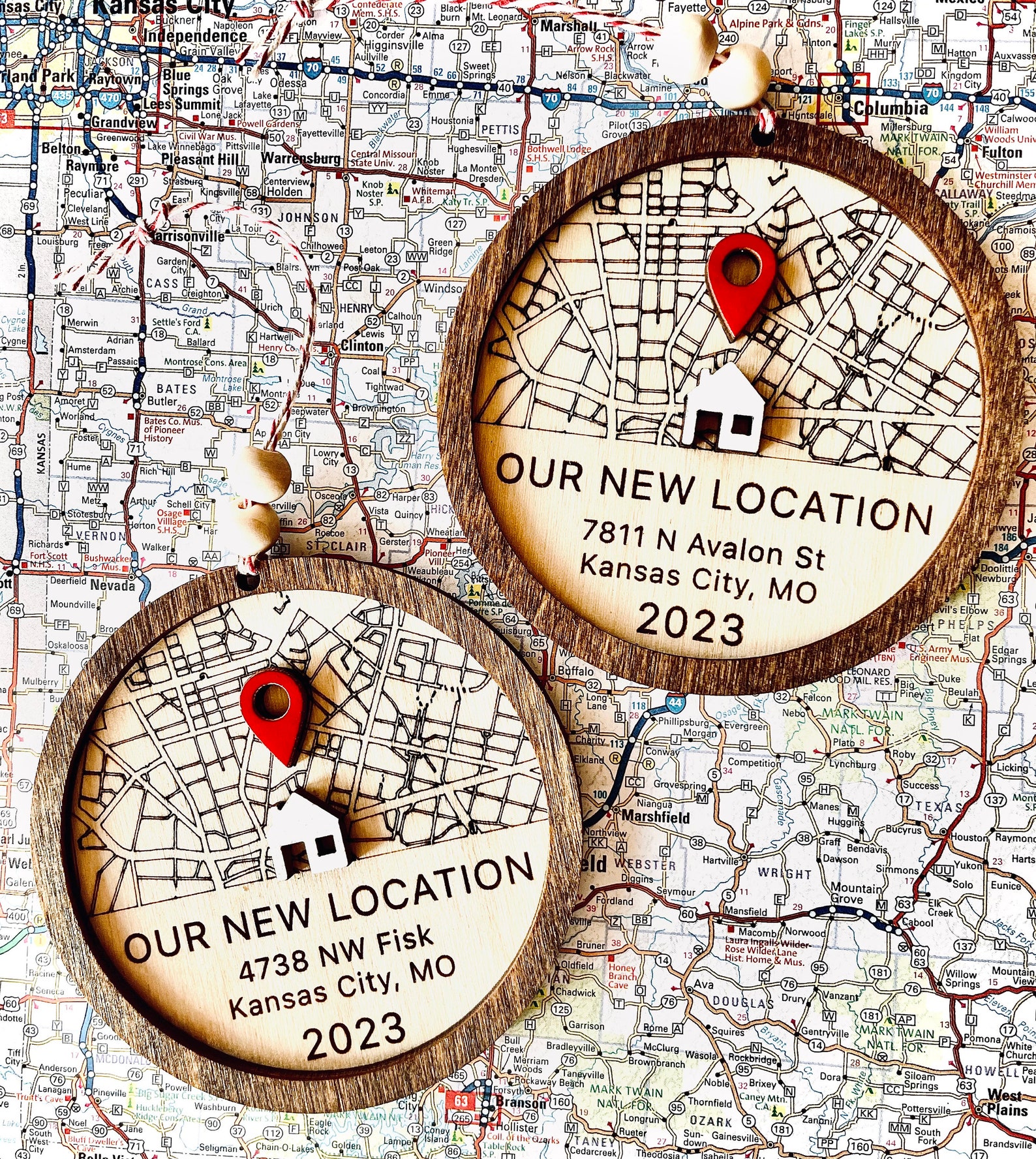 Our New Location Ornament, Personalized New Homeowner Gift, First Home ...