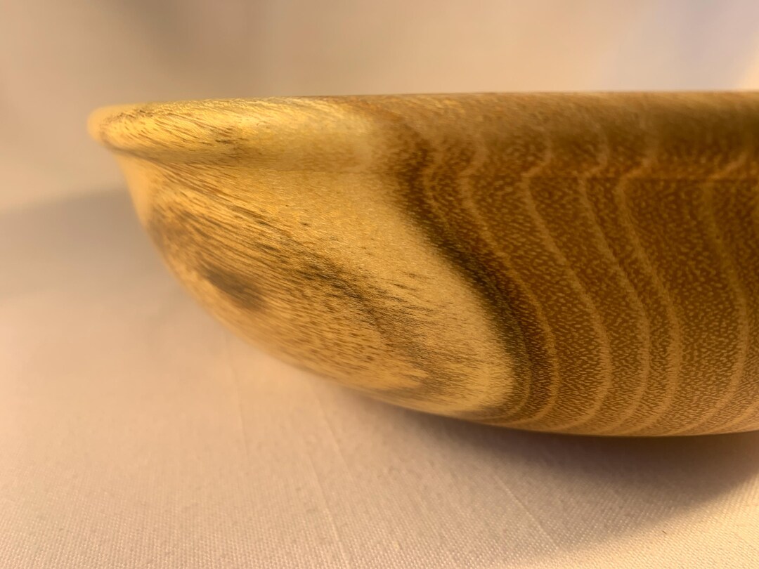 9 Inch Unique Black Locust Bread Bowl. This Bowl Has Distinctive Grain ...