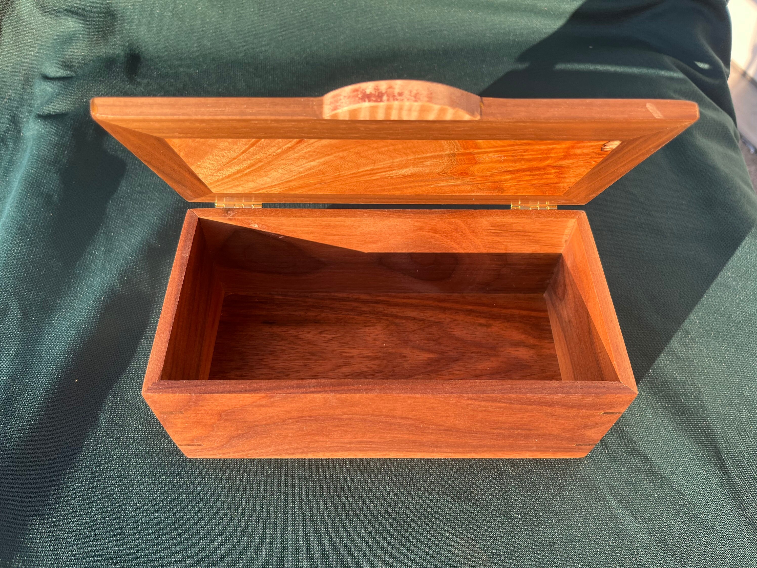 Walnut and Spalted Maple Burl Keepsake Box 16 - Etsy