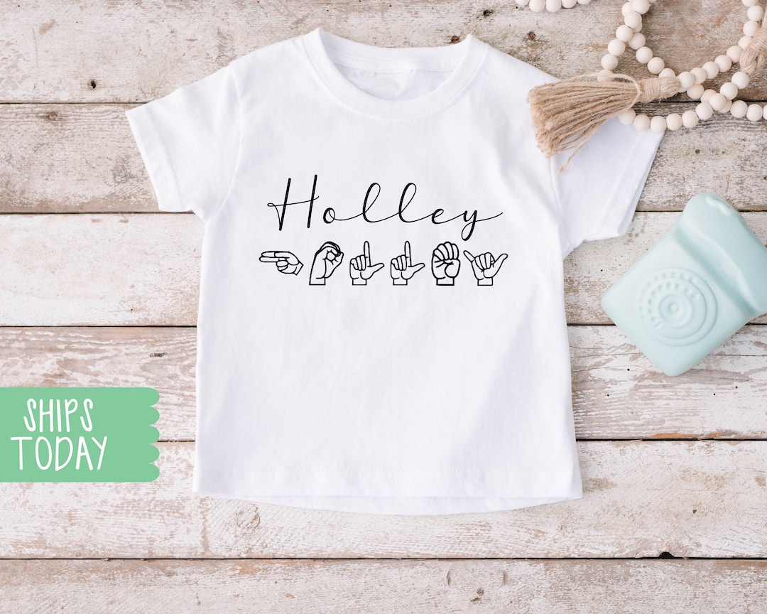 My Name Is ASL American Sign Language ASL Toddler Tee - Etsy