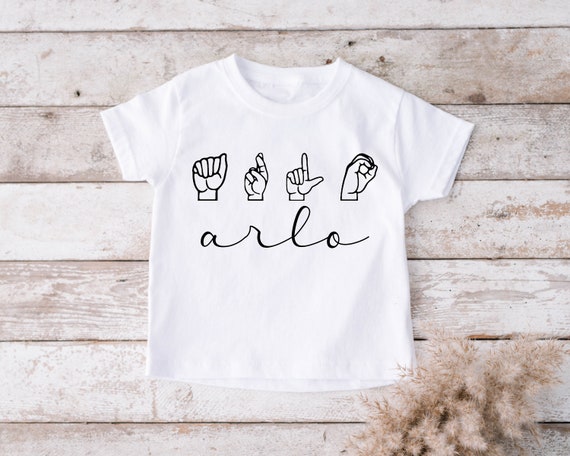 My Name Is ASL American Sign Language ASL Toddler Tee | Etsy