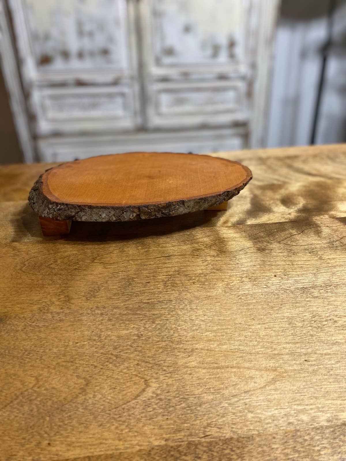 Rustic Round Stand, Wood Display Stand, Home Decor, Tier Tray, Kitchen ...