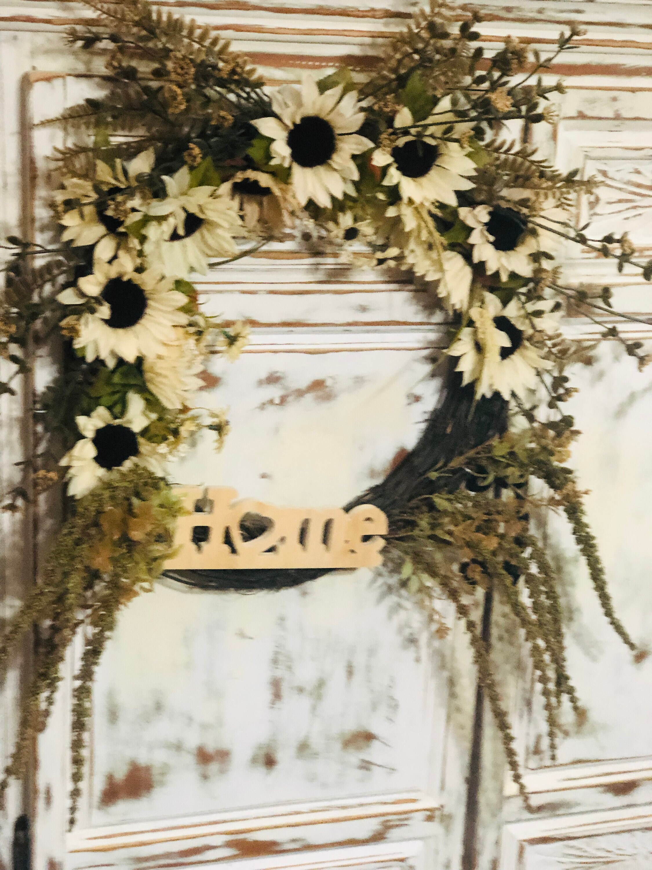 Fall Amaranthus Sunflower Wreath, Sunflower Wreath, Fall Wreath, Door ...