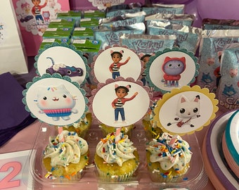 Gabby's Dollhouse Cupcake Toppers Set - Etsy