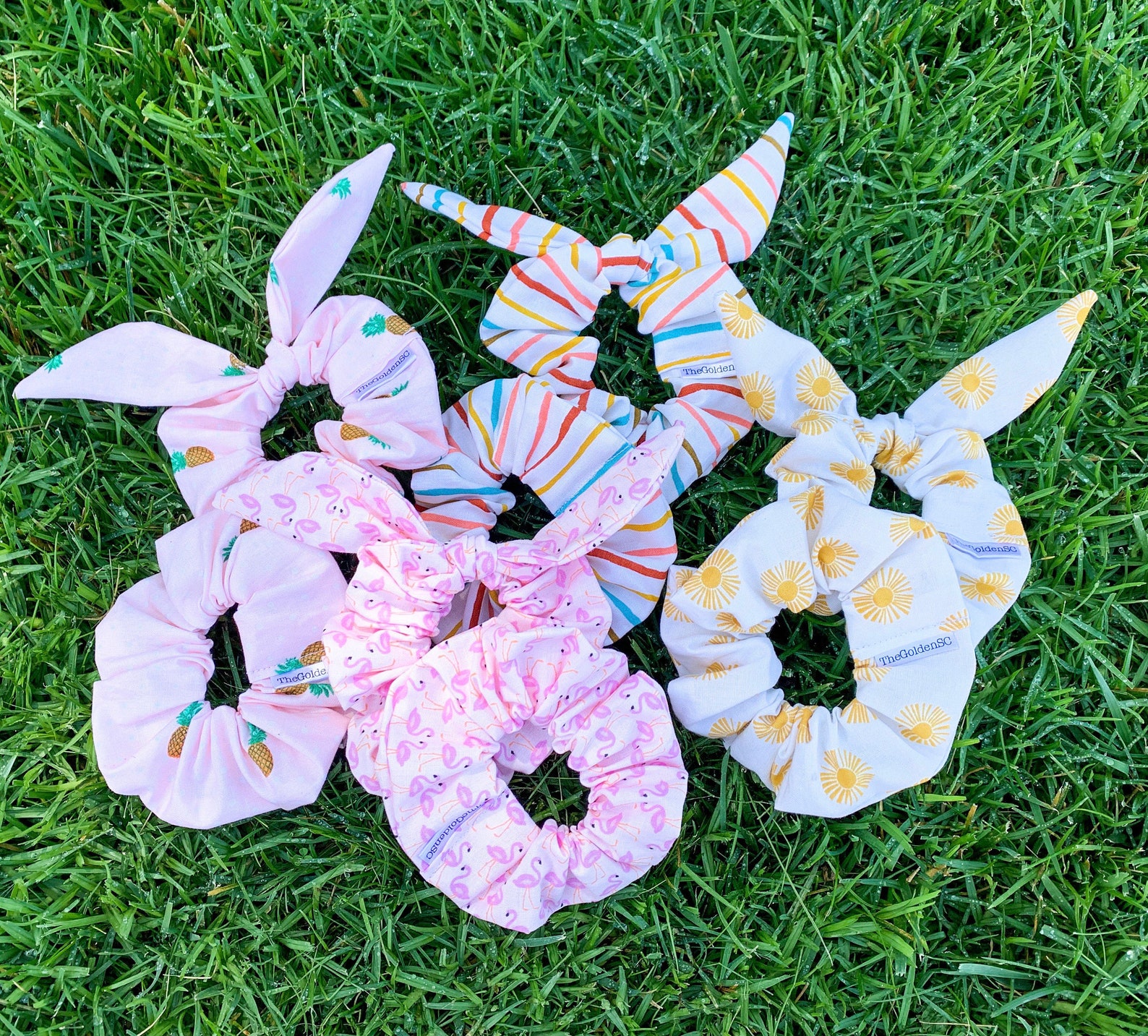 Summer Scrunchie Collection Summer scrunchies Flamingo | Etsy