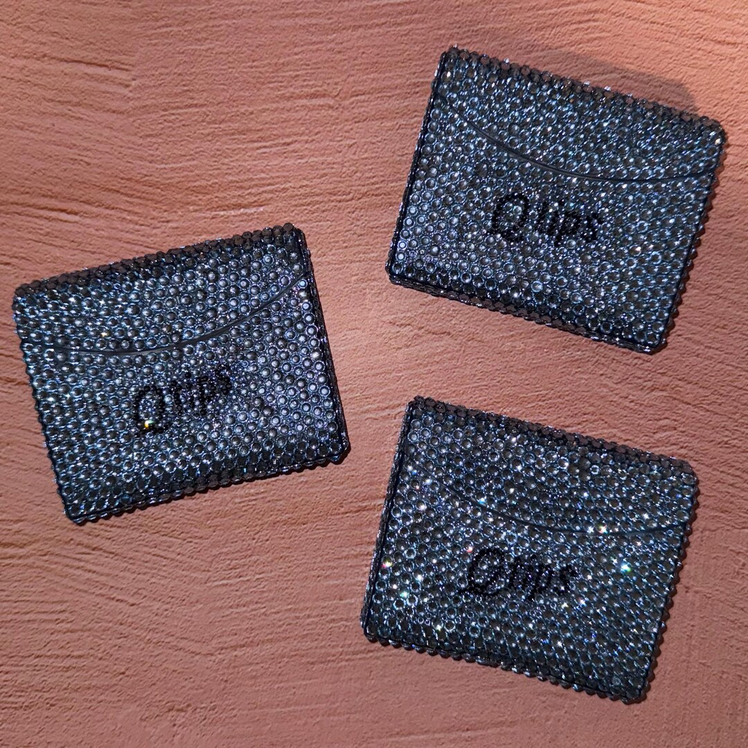 Rhinestone Q-tip Travel Case | Bling Bedazzled Reusable Purse Cotton ...