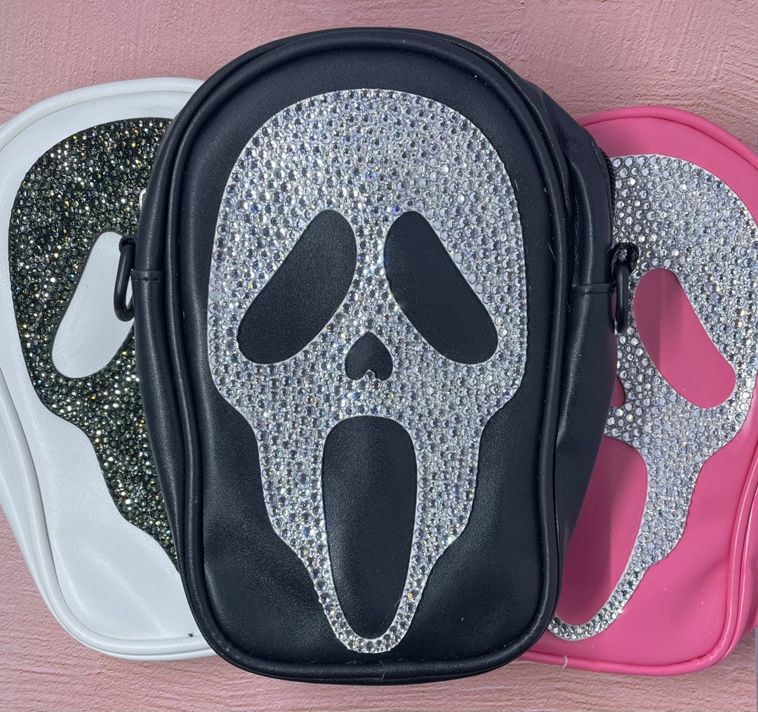 Rhinestone Ghostface Crossbody bling Bedazzled Scream Halloween Purse ...