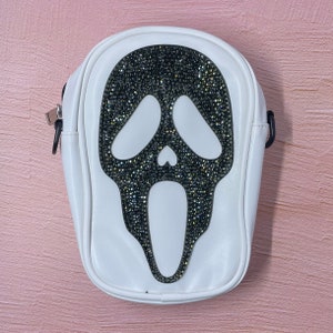 Rhinestone Ghostface Crossbody bling Bedazzled Scream Halloween Purse ...