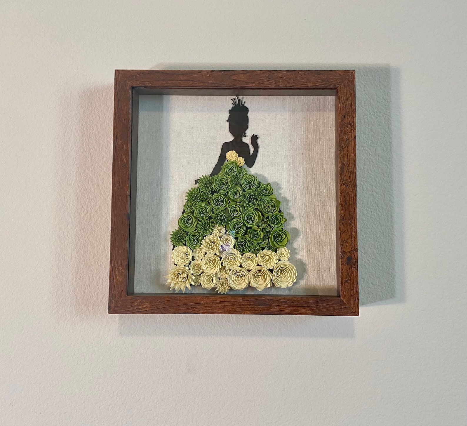 Princess Shadow Box Princess Inspired Flower Shadow Box - Etsy