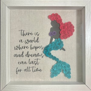 Princess Shadow Box, Princess Inspired Flower Shadow Box, Character ...