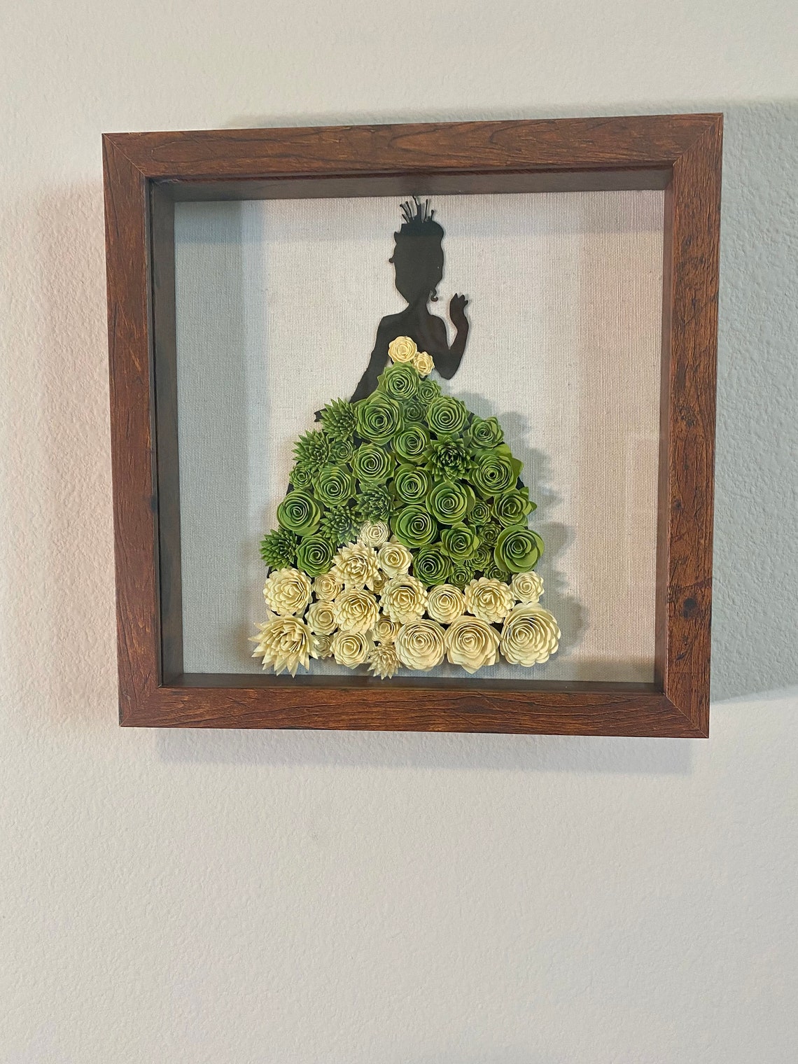 Princess Shadow Box Princess Inspired Flower Shadow Box | Etsy