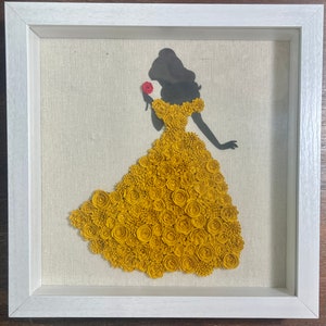 Princess Shadow Box, Princess Inspired Flower Shadow Box, Character ...
