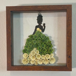 Princess Shadow Box, Princess Inspired Flower Shadow Box, Character ...