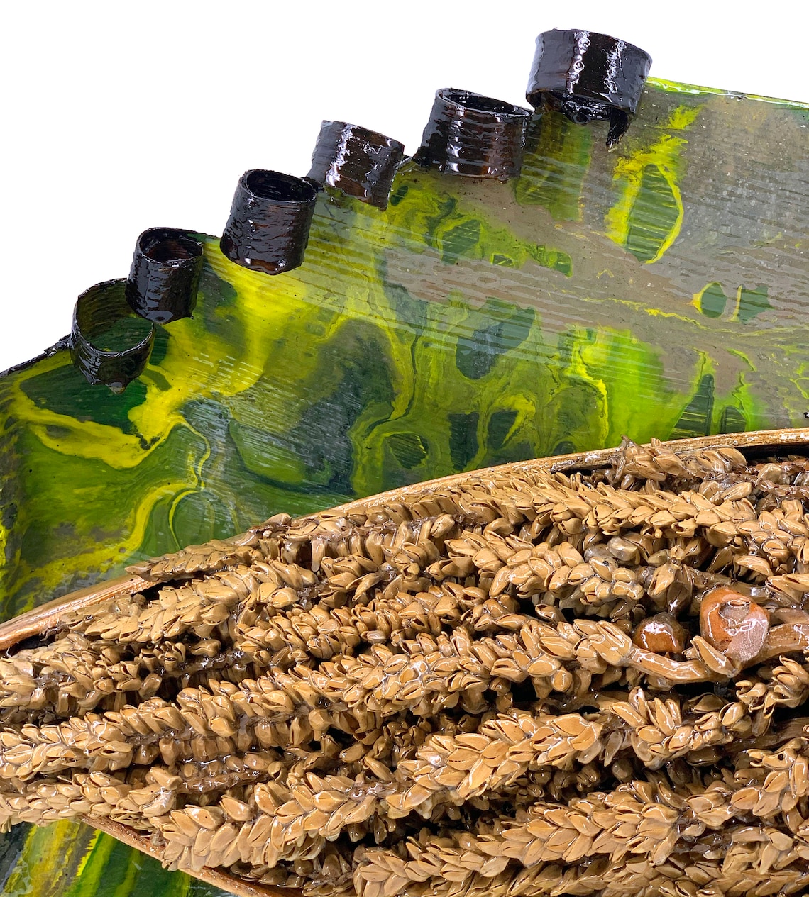 Palm Tree Husk Driftwood and Epoxy Resin Sculpture NAT 001 - Etsy